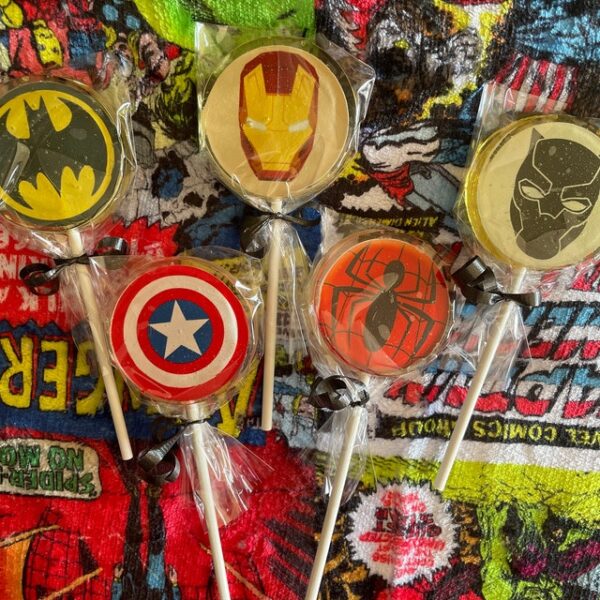 Super Hero Lollipops - Handmade Lollipops